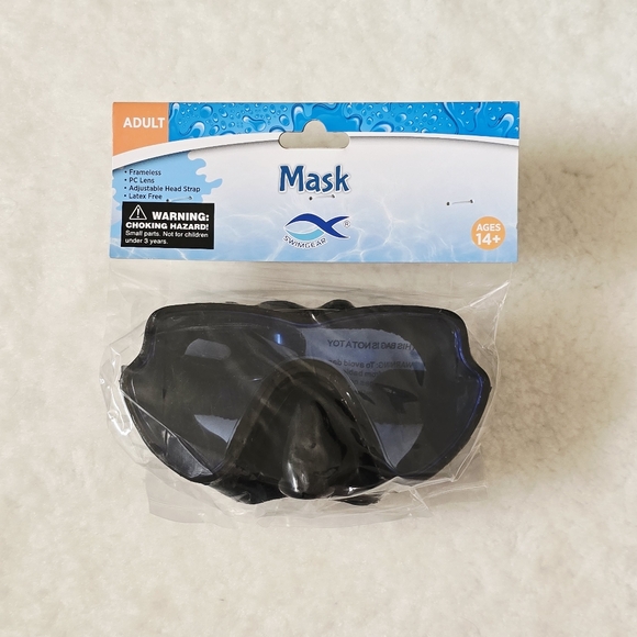 SwimGear | Swim | New Black Adult Swim Mask Goggles By Swimgear Blue ...